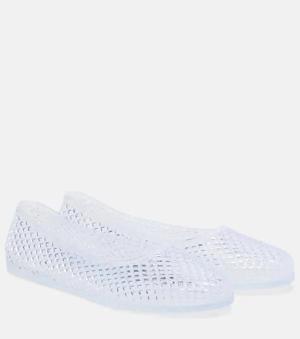 ANCIENT GREEK SANDALS Iro Fishnet Ballet Flats - Transparent