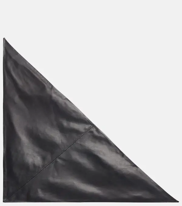 LEMAIRE Leather Scarf - Black