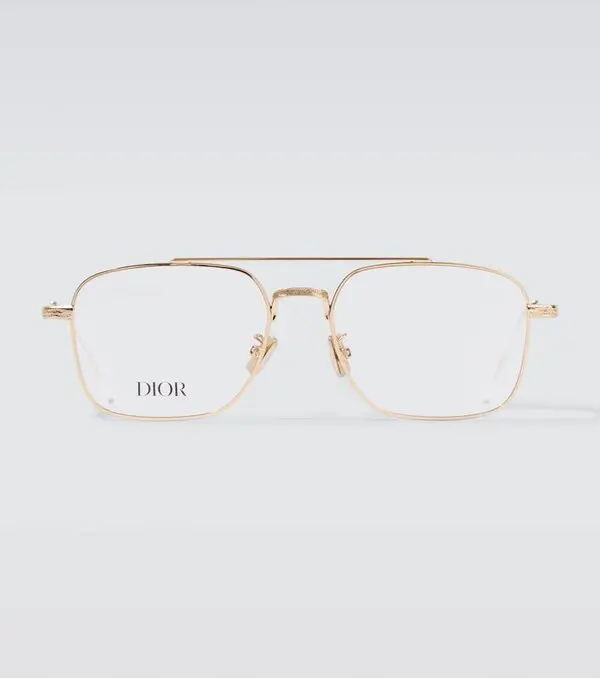Dior Plated Aviator Glasses - Gold
