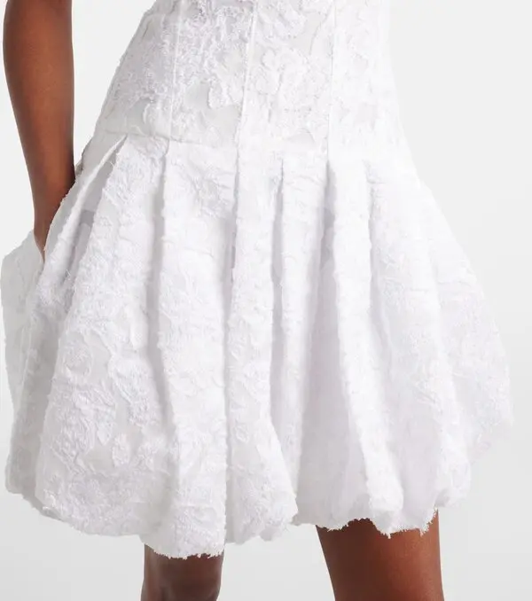 Simkhai Fifi Embroidered Cotton-blend Minidress - White