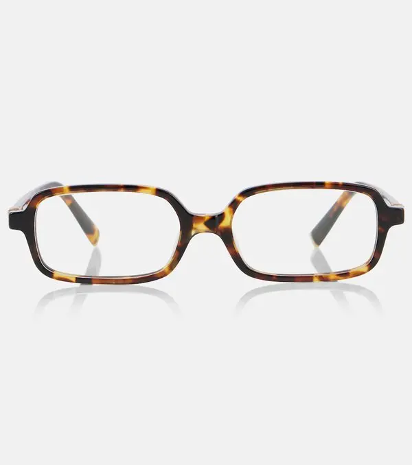 Miu Miu Rimless Rectangular Eyeglasses - Brown