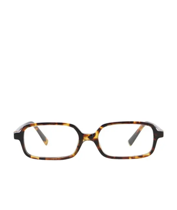 Miu Miu Rectangular Rimless Eyeglasses - Brown