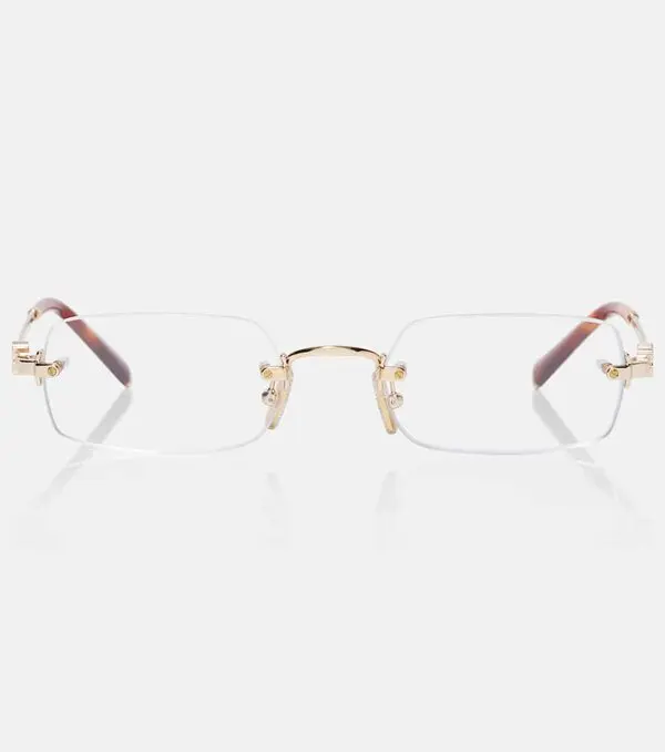 Miu Miu Rimless Rectangular Eyeglasses