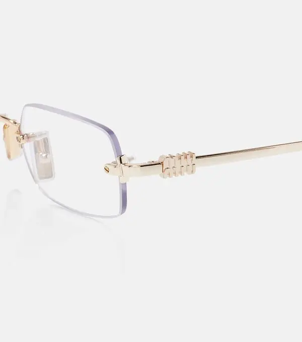 Miu Miu Rimless Rectangular Eyeglasses