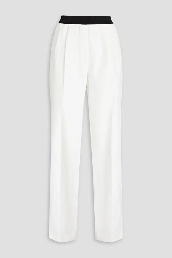 Loulou De Saison Takaroa Pleated Twill Straight-leg Pants - Ivory