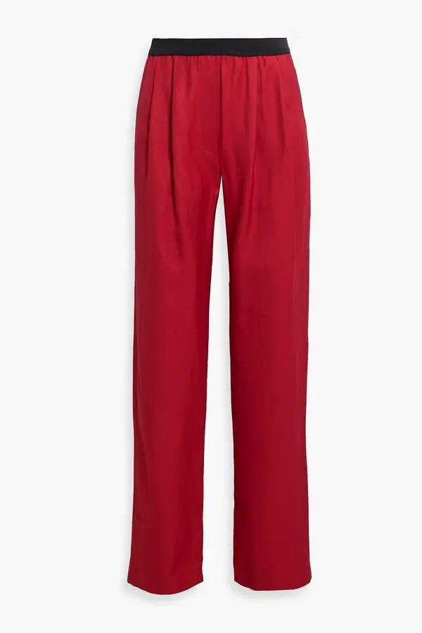 Loulou De Saison Takaroa Twill Straight-leg Pants - Red