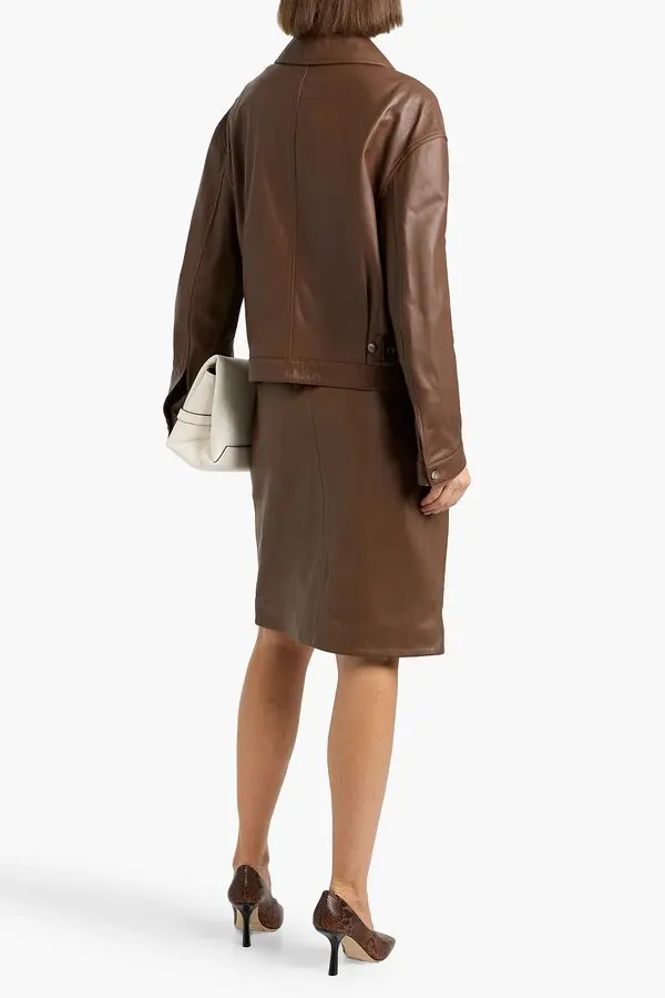 Loulou De Saison Kaipan Double-breasted Leather Jacket
