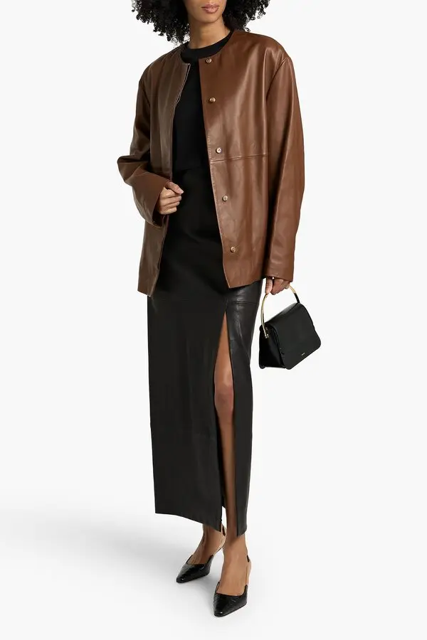 Loulou De Saison Atalia Leather Jacket - Brown