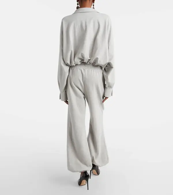 Norma Kamali Cotton-blend Jersey Sweatpants