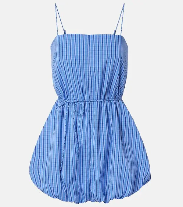 Faithfull The Brand Riatto Checked Cotton Romper