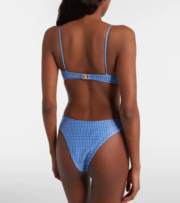 Faithfull The Brand Ombra Checked Bikini Bottom