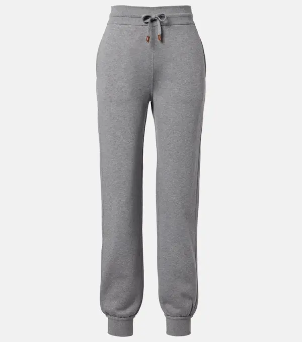 Loro Piana Banyan Cotton And Cashmere Sweatpants - Grey