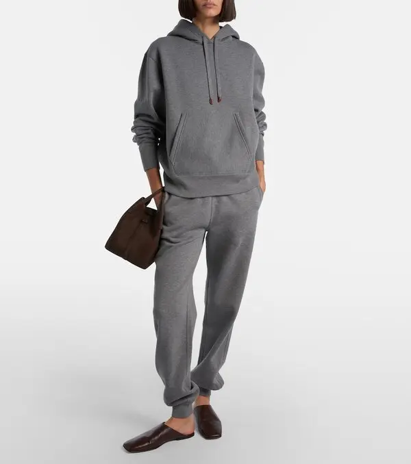Loro Piana Banyan Cotton And Cashmere Sweatpants - Grey