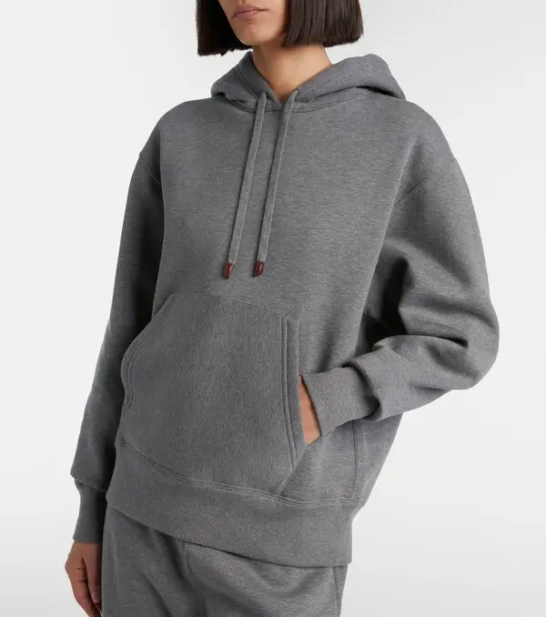 Loro Piana Banyan Cotton And Cashmere Hoodie - Grey