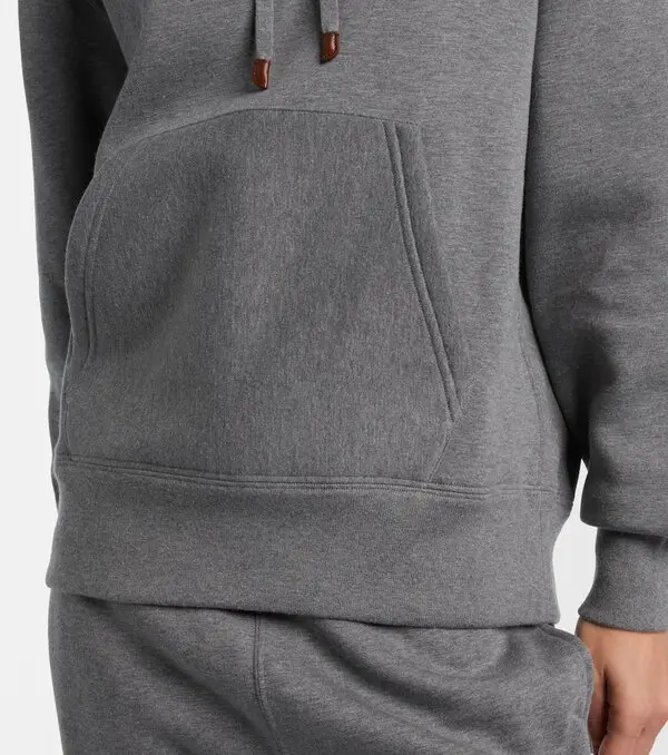 Loro Piana Banyan Cotton And Cashmere Hoodie - Grey