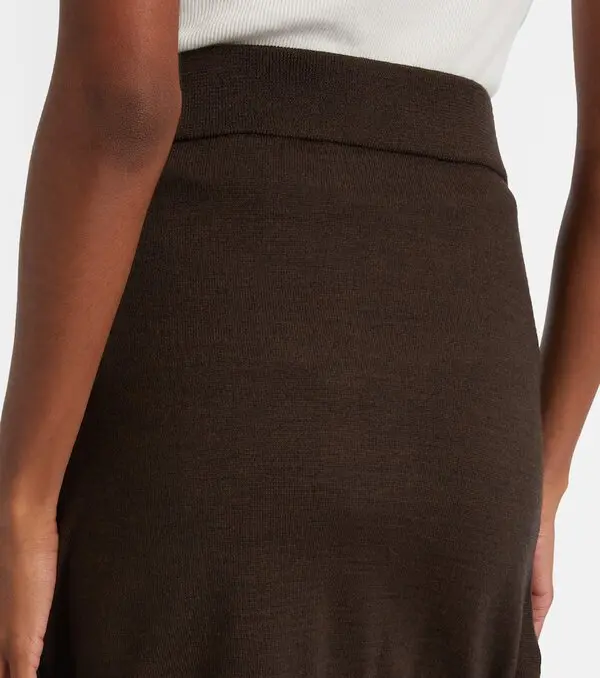 LEMAIRE Asymmetric Wool-blend Miniskirt