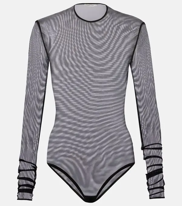 NENSI DOJAKA Sheer Bodysuit - Black