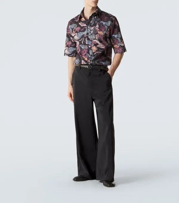 LEMAIRE Silk-blend Straight Leg Trousers