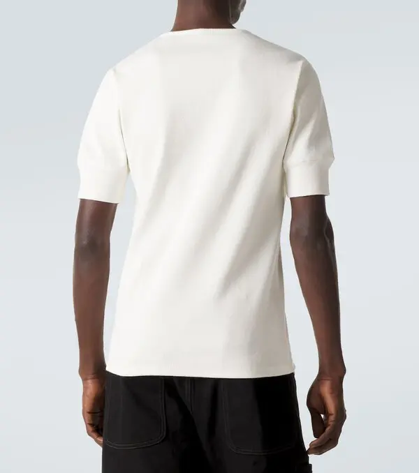 LEMAIRE Cotton And Linen Jersey Henley Shirt - White