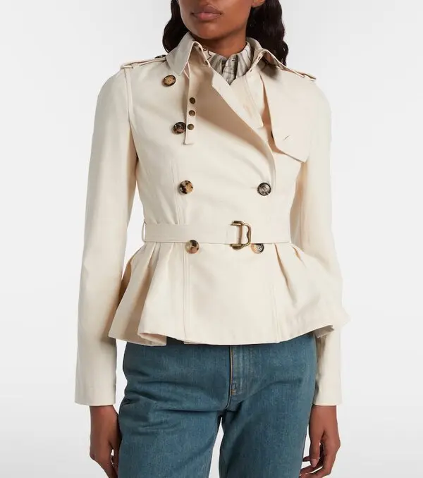 Burberry Cotton Gabardine Jacket - Beige