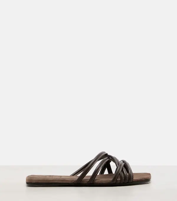 Brunello Cucinelli Leather Slides