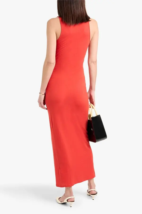 Loulou De Saison Myron Jersey Midi Dress - Tomato Red