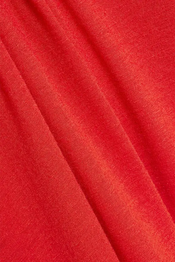Loulou De Saison Myron Jersey Midi Dress - Tomato Red