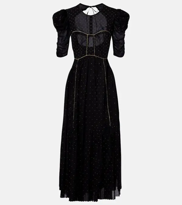 MARANT ETOILE Sichene Polka-dot Maxi Dress - Black