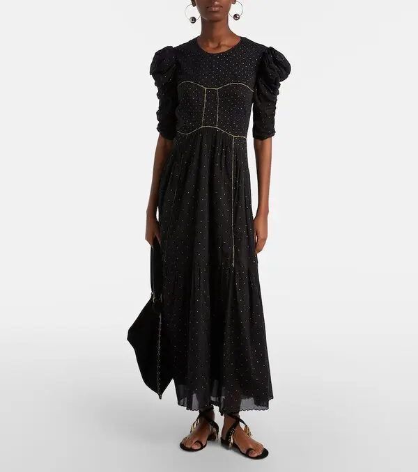 MARANT ETOILE Sichene Polka-dot Maxi Dress