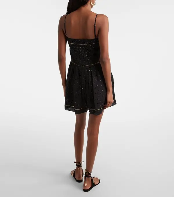 MARANT ETOILE Polka-dot Cotton Romper - Black