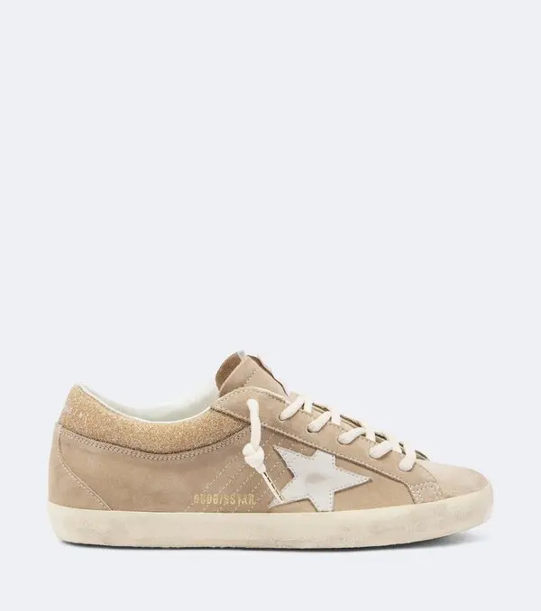 GOLDEN GOOSE Super Star Suede Sneakers - Beige