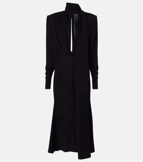 MUGLER Crêpe Midi Dress