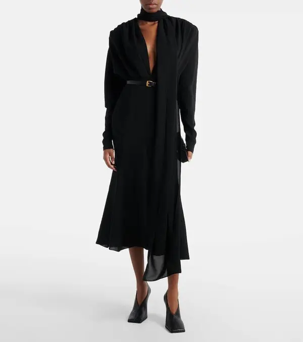 MUGLER Crêpe Midi Dress