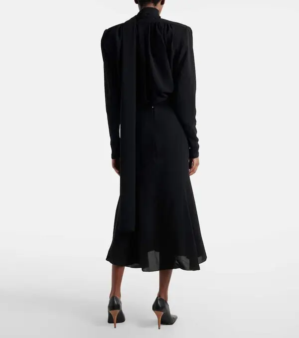 MUGLER Crêpe Midi Dress