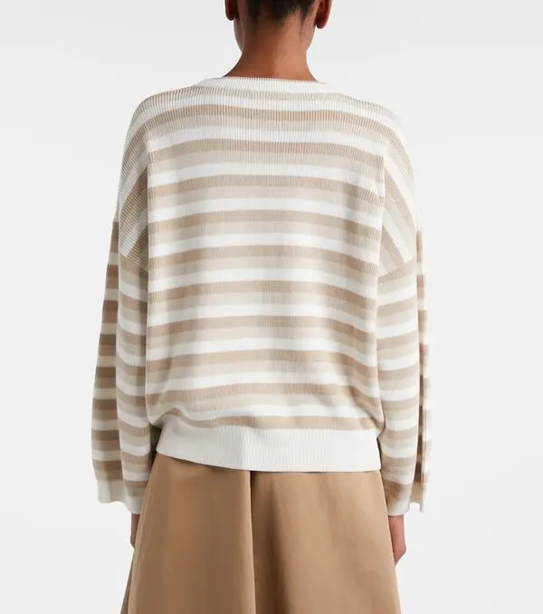 Brunello Cucinelli Striped Cotton Sweater