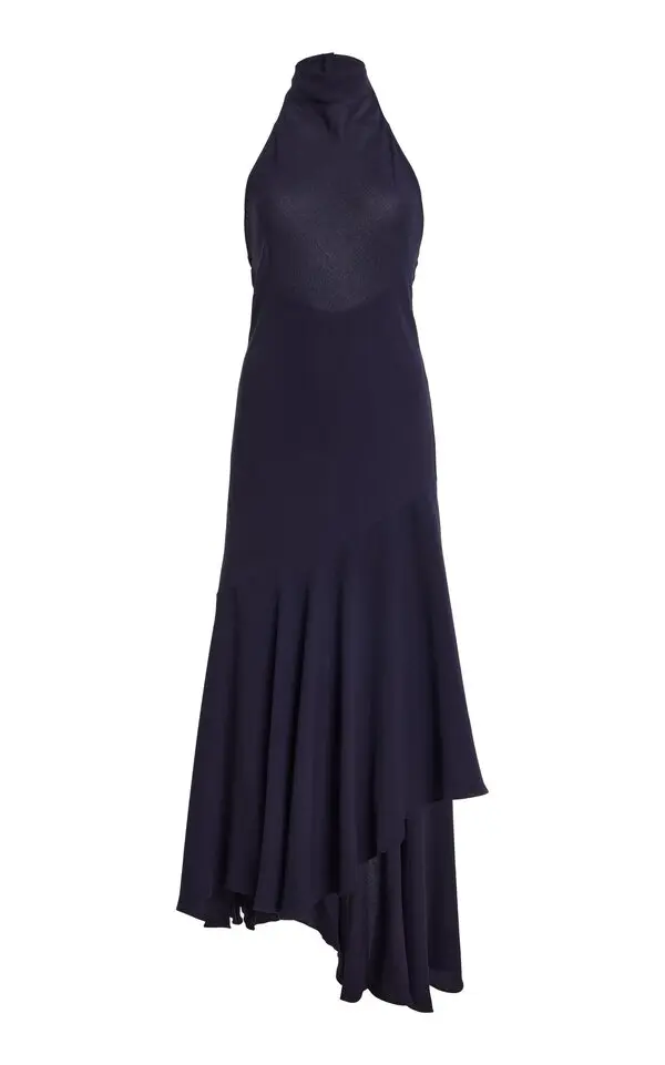 Alaïa Open Back Georgette Maxi Dress