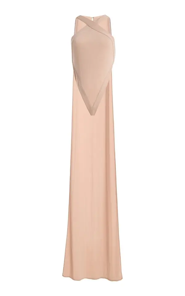 THE NEW ARRIVALS ILKYAZ OZEL Yoko Jersey Cape Bodysuit - Neutral