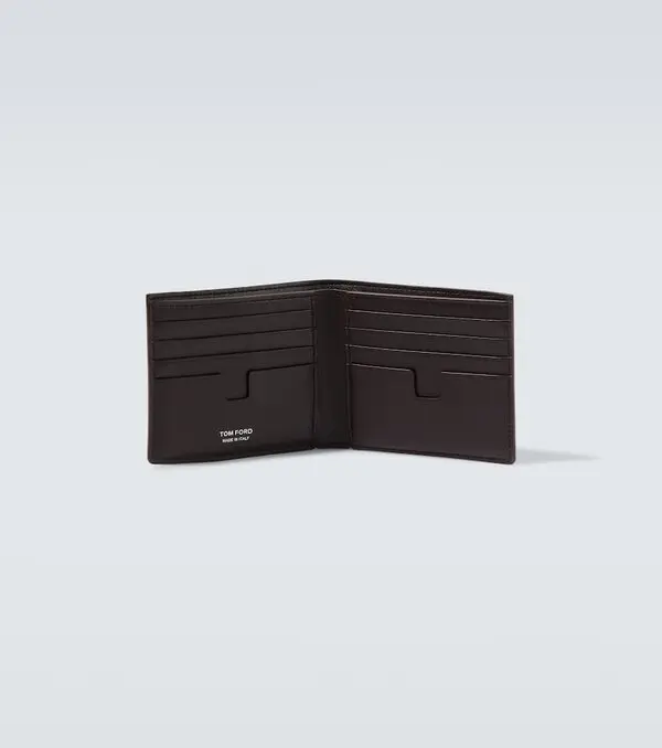 TOM FORD Croc-effect Patent Leather Bifold Wallet