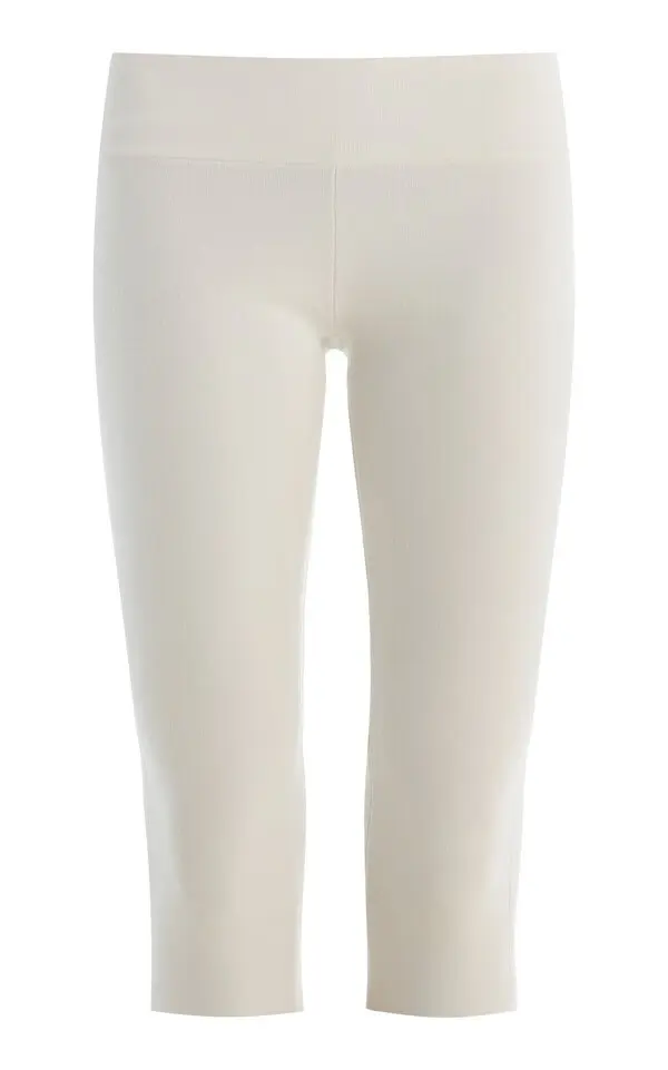 TOTEME Knit Capri Leggings - White