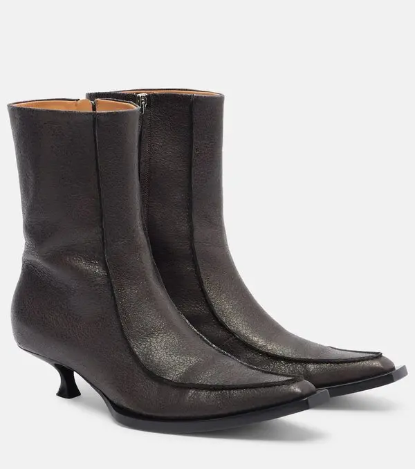 Calvin Klein Jodi Leather Ankle Boots