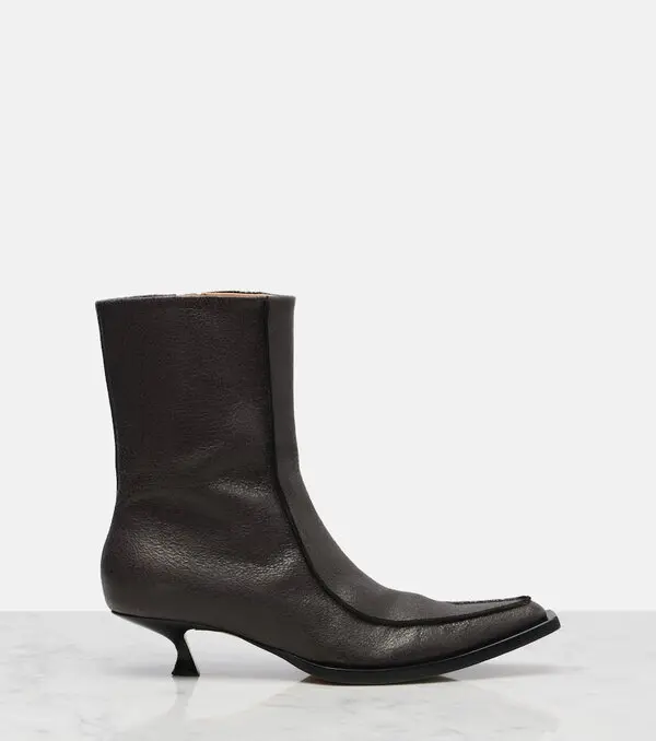 Calvin Klein Jodi Leather Ankle Boots