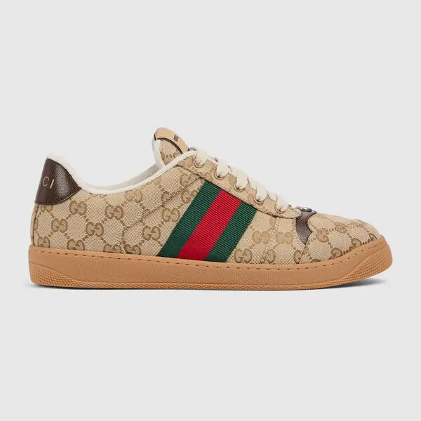 Gucci Worn-out Effect Screener Sneaker - Beige