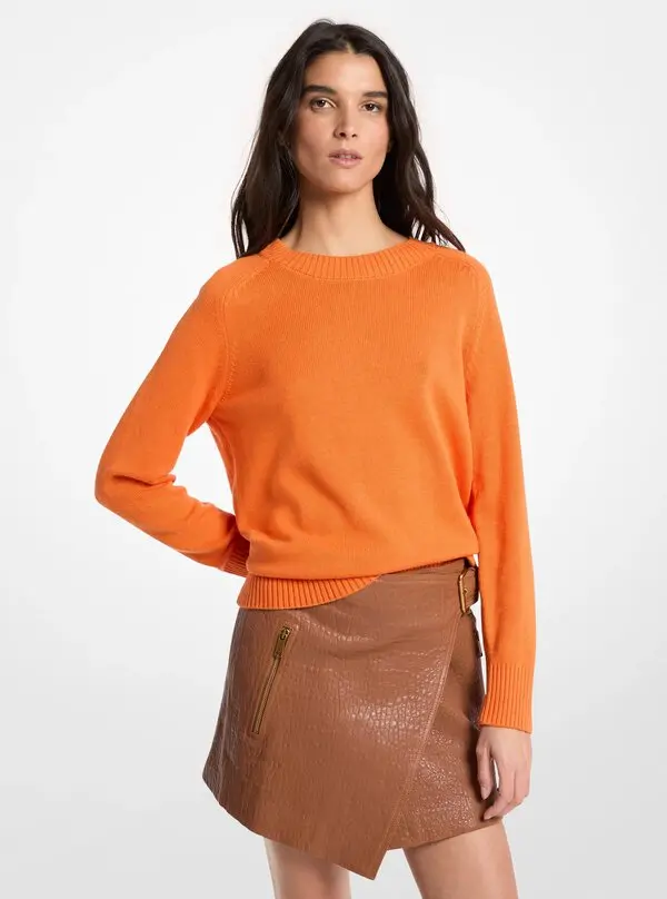 Michael Kors Wool And Cotton Sweater - Orange