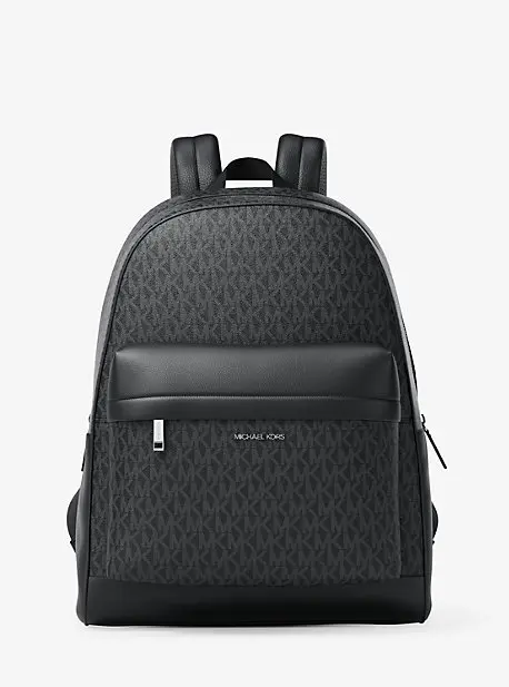 Michael Kors Pacey Medium Signature Logo Backpack - Black