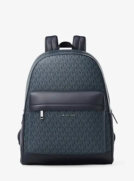 Michael Kors Pacey Medium Signature Logo Backpack - Blue