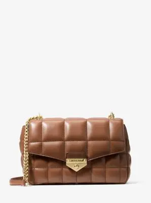 Michael Kors Soho Large Quilted Shoulder Bag - Brown