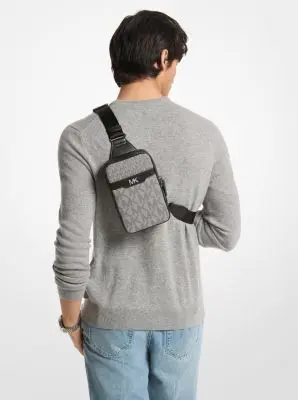 Michael Kors Cooper Small Signature Logo Sling Pack - Grey