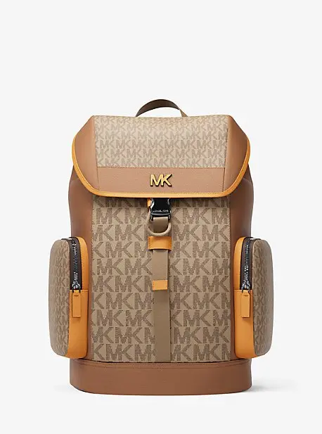 Michael Kors Signature Logo City Backpack - Natural