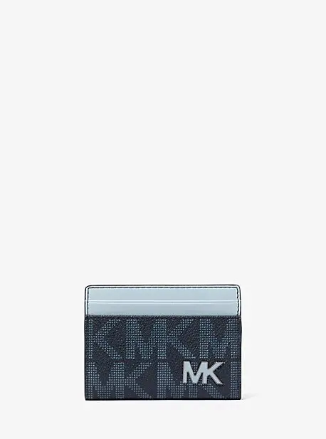 Michael Kors Cooper Large Signature Logo Folio Bi-fold Wallet - Blue
