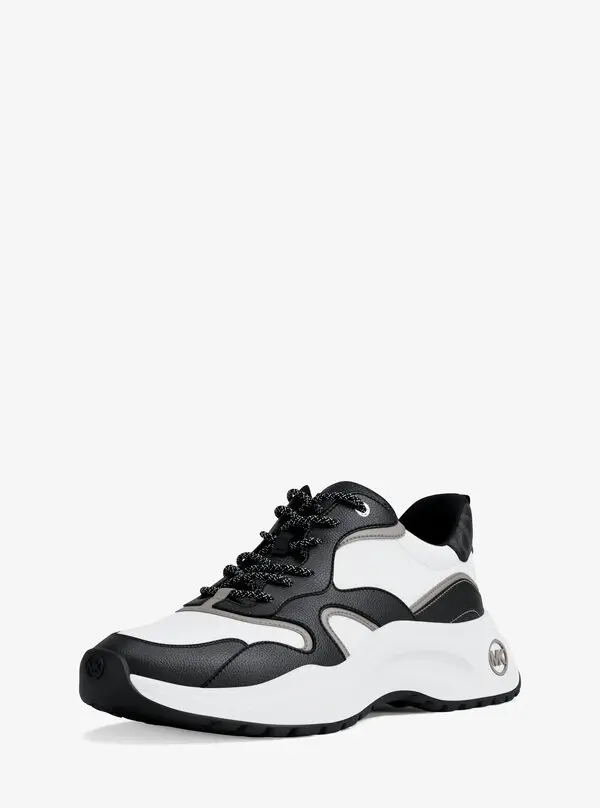 Michael Kors Levie Mixed-media Trainer - Black
